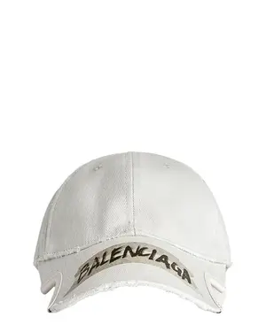Balenciaga Gaffer Cotton Hat In Ecru - 40% Off | Editorialist
